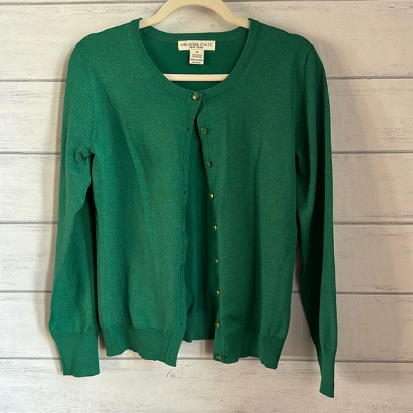 melrose chic New York | Sweaters | Melrose Chic Ny Green Cardigan ...